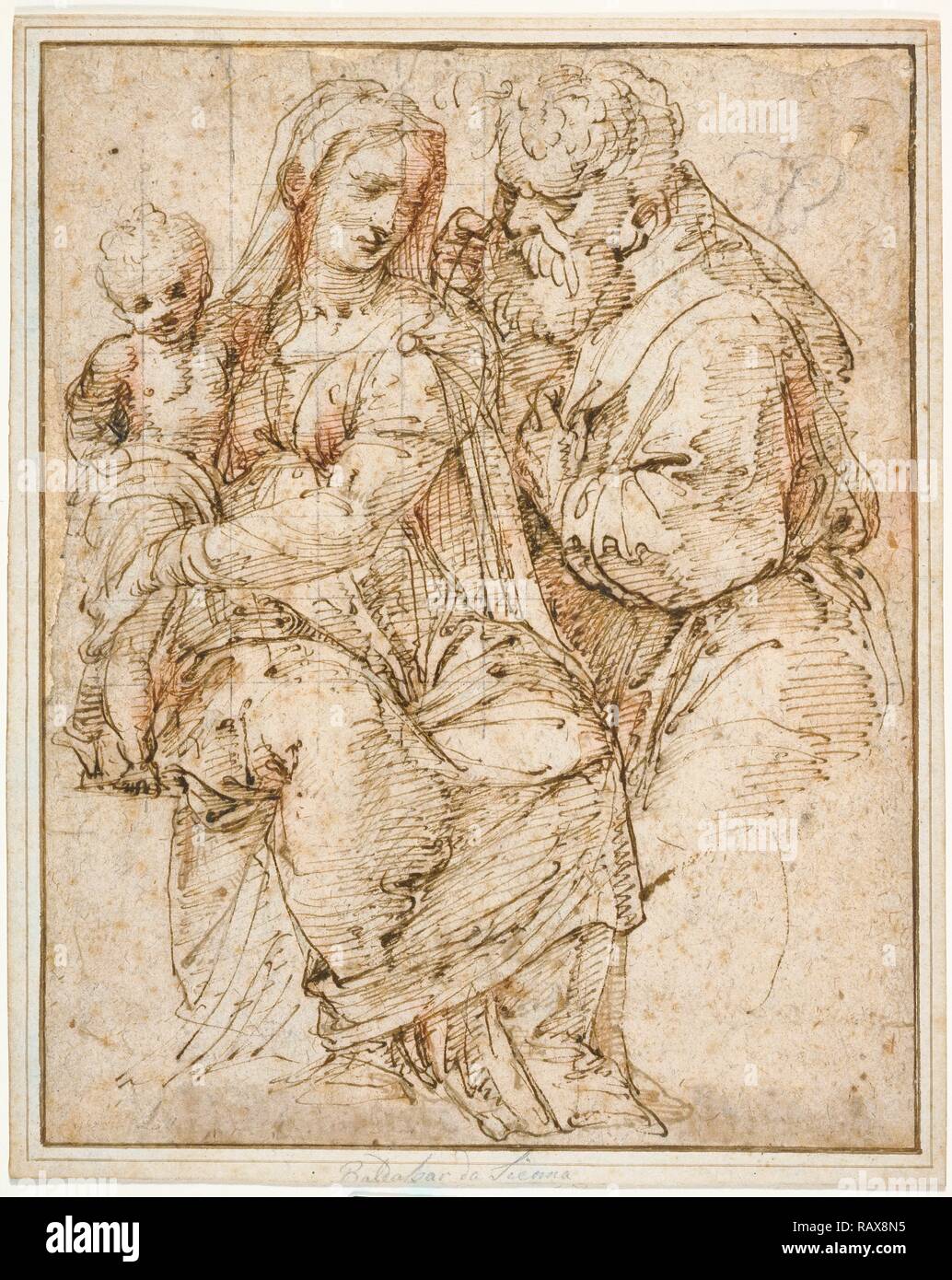 The Holy Family, Baldassare Peruzzi, Italian, 1481 - 1536, Italy ...