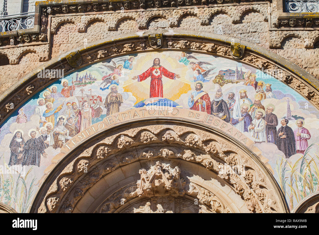Close up picture of catholic church's facade - gothic architecture ...