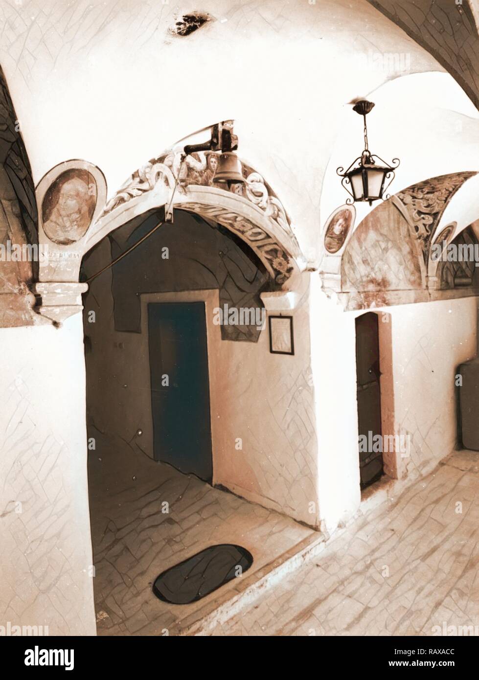 Abruzzo, L'Aquila, Fossa, Convent of S. Angelo d'Ocre, Italy, 20th ...