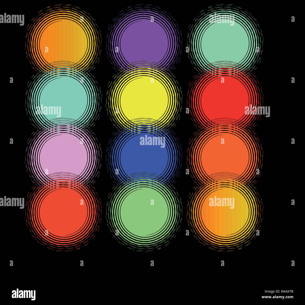 Huge Colorful Circles Background