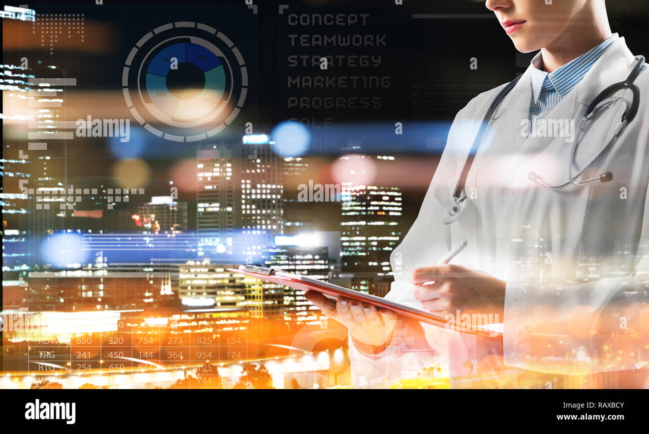 Concept of hard-working doctor Stock Photo - Alamy