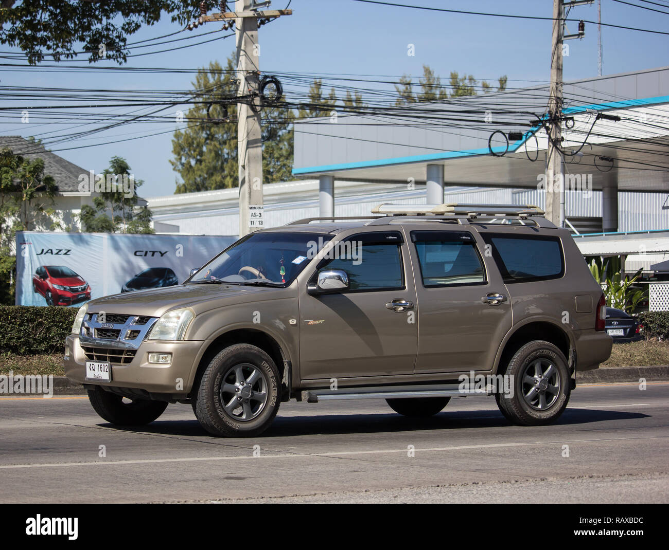 Chiangmai, Thailand - December 25 2018: Private car, Isuzu van modify ...