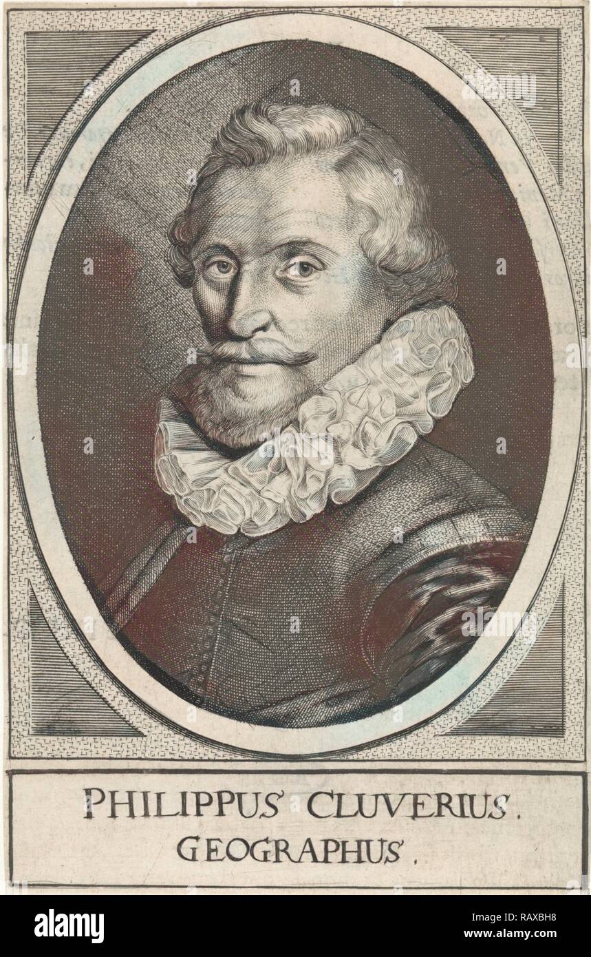 Portrait of Philipp Cluver, print maker: de Passe workshop of, Abraham ...