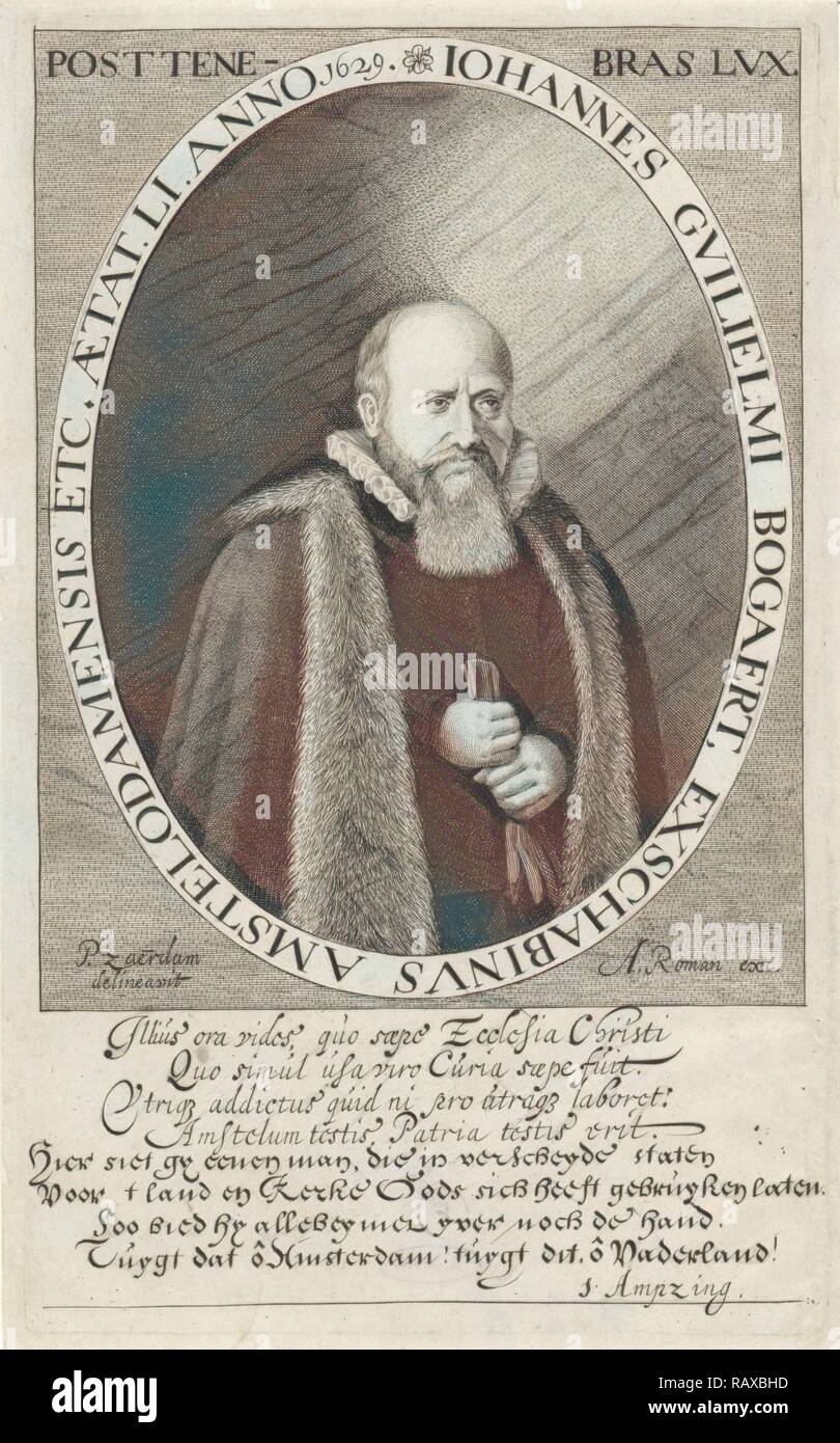 Portrait of Jan Bogaert Willemsz, print maker: Jan van de Velde II ...