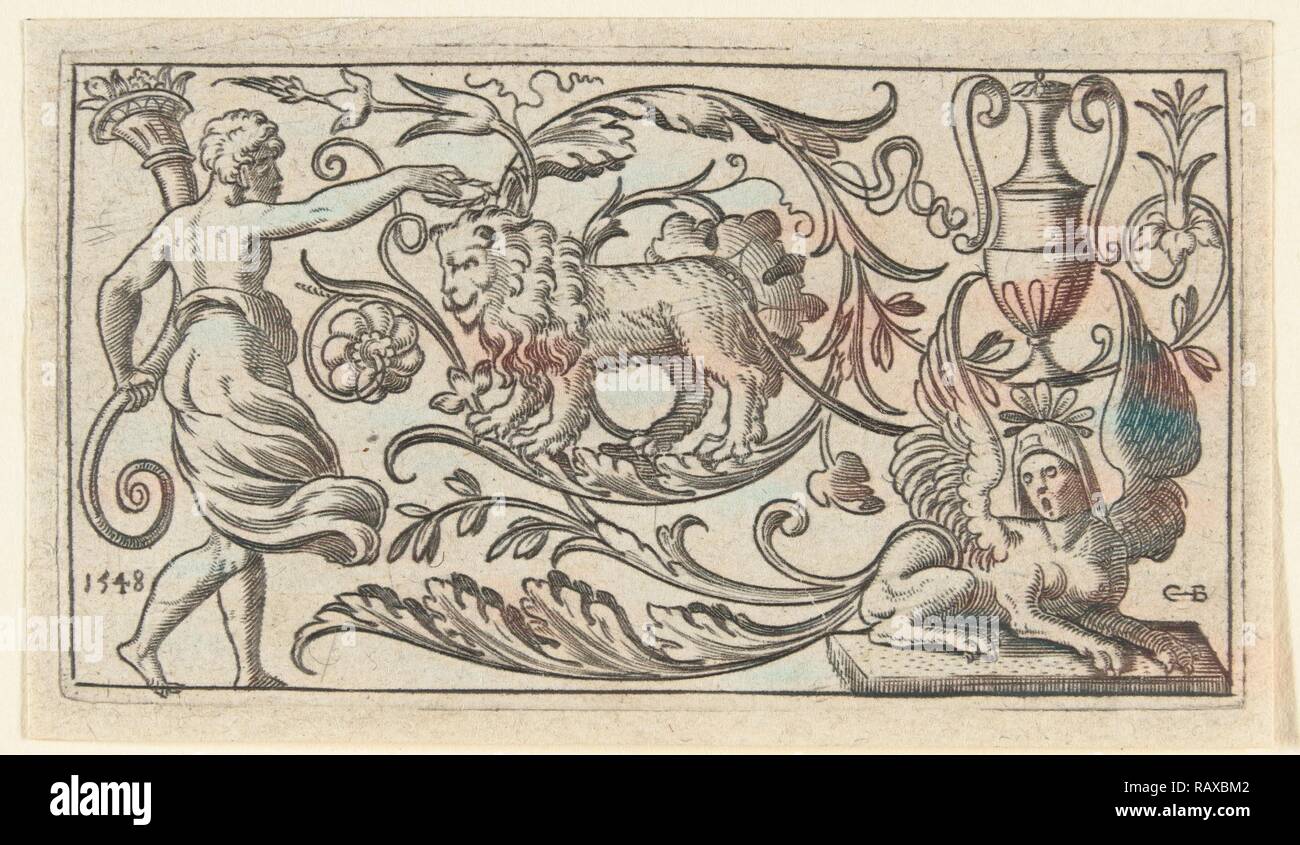 Frieze with lion, Anonymous, 1548. Reimagined by Gibon. Classic art ...