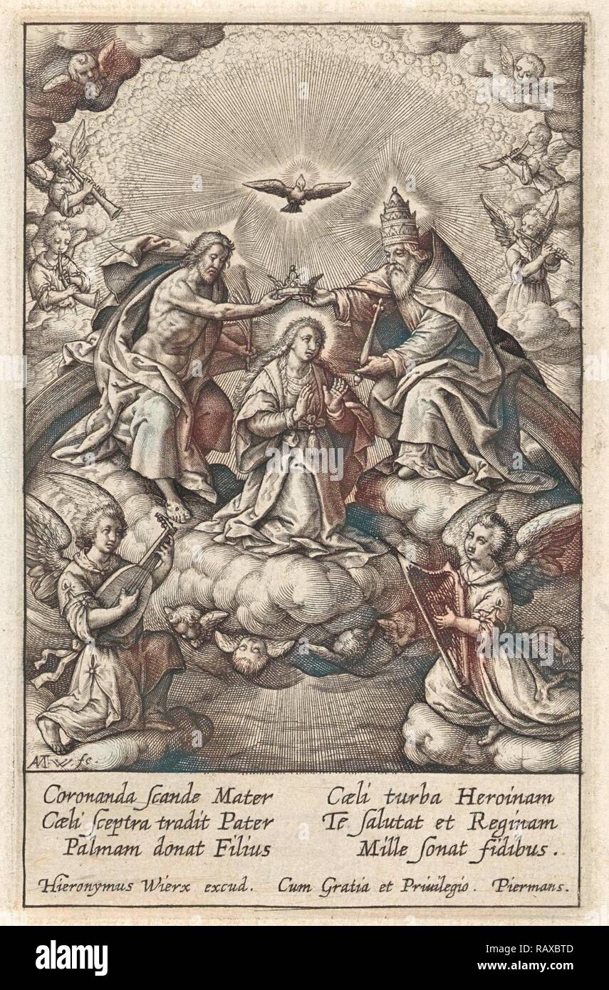 Coronation of Mary, Antonie Wierix (III), Hieronymus Wierix, Piermans, 1606 - before 1619 ...