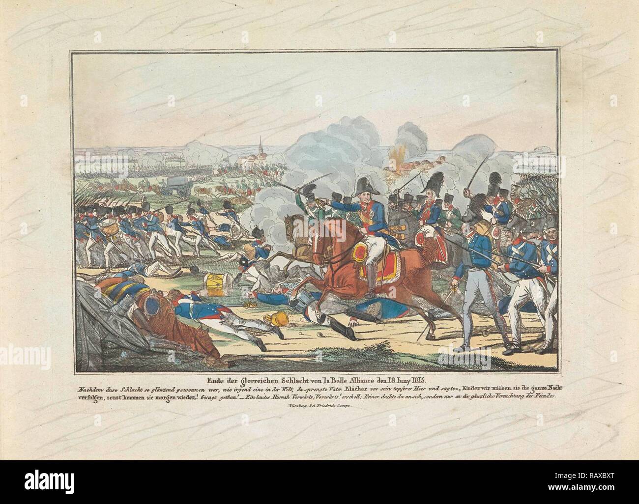 General von blucher leads prussian troops hi-res stock photography and ...