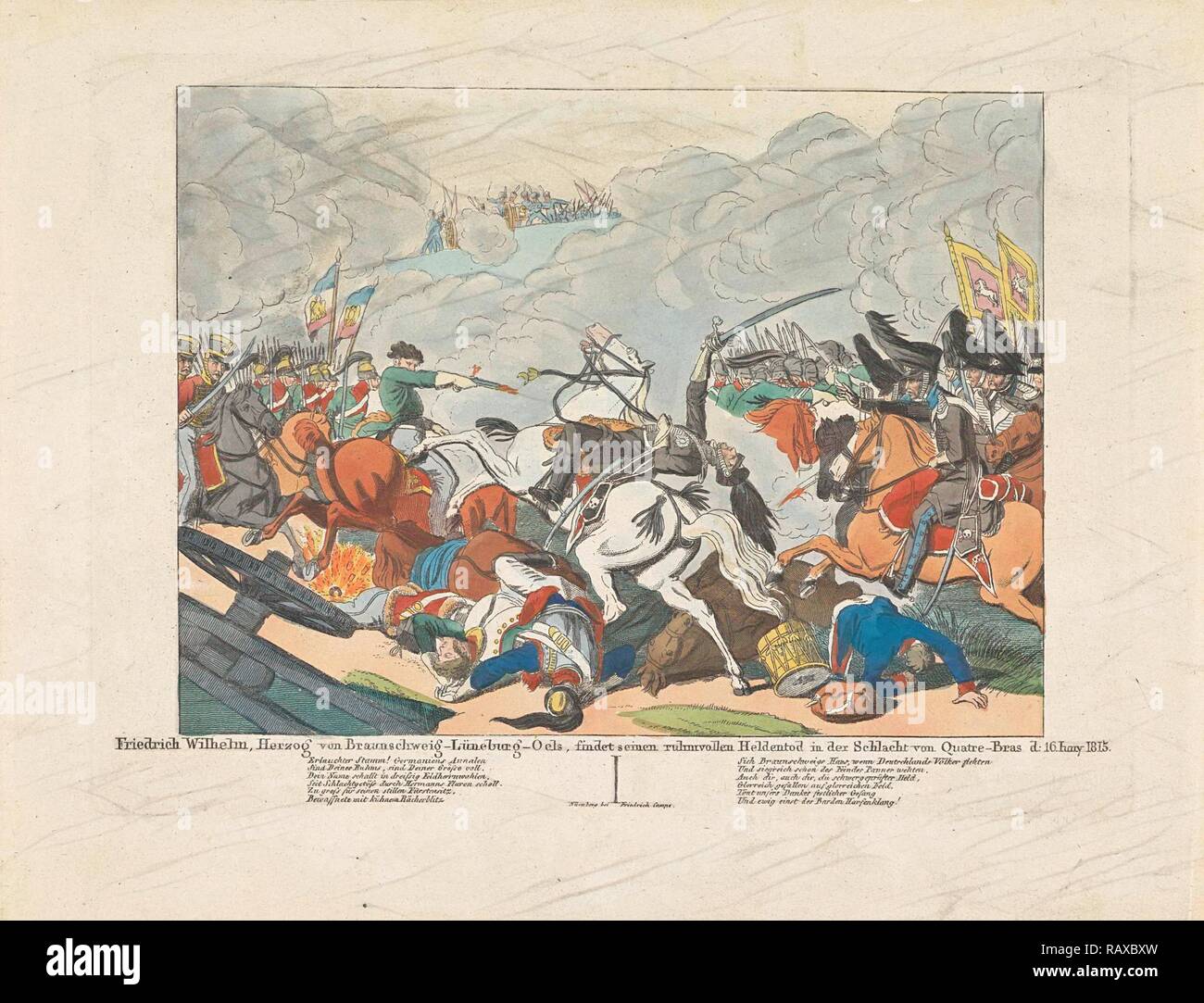 The fall of Frederick William, Duke of Brunswick, 1815, Anonymous ...