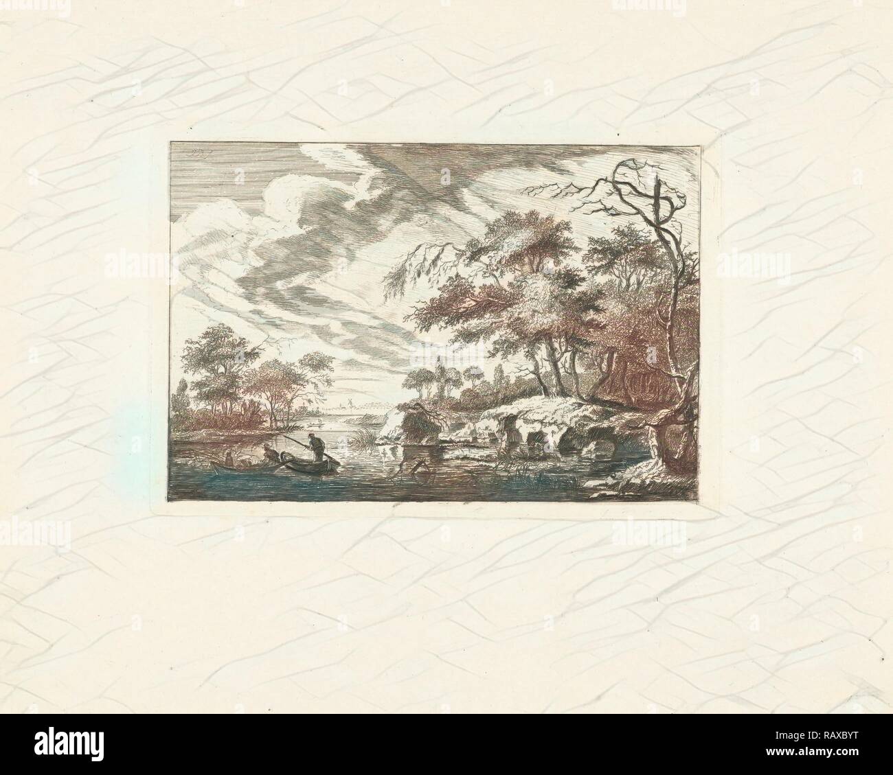 Two fishing boats on a river, Attributed to Joannes Bemme, 1800-1841 ...