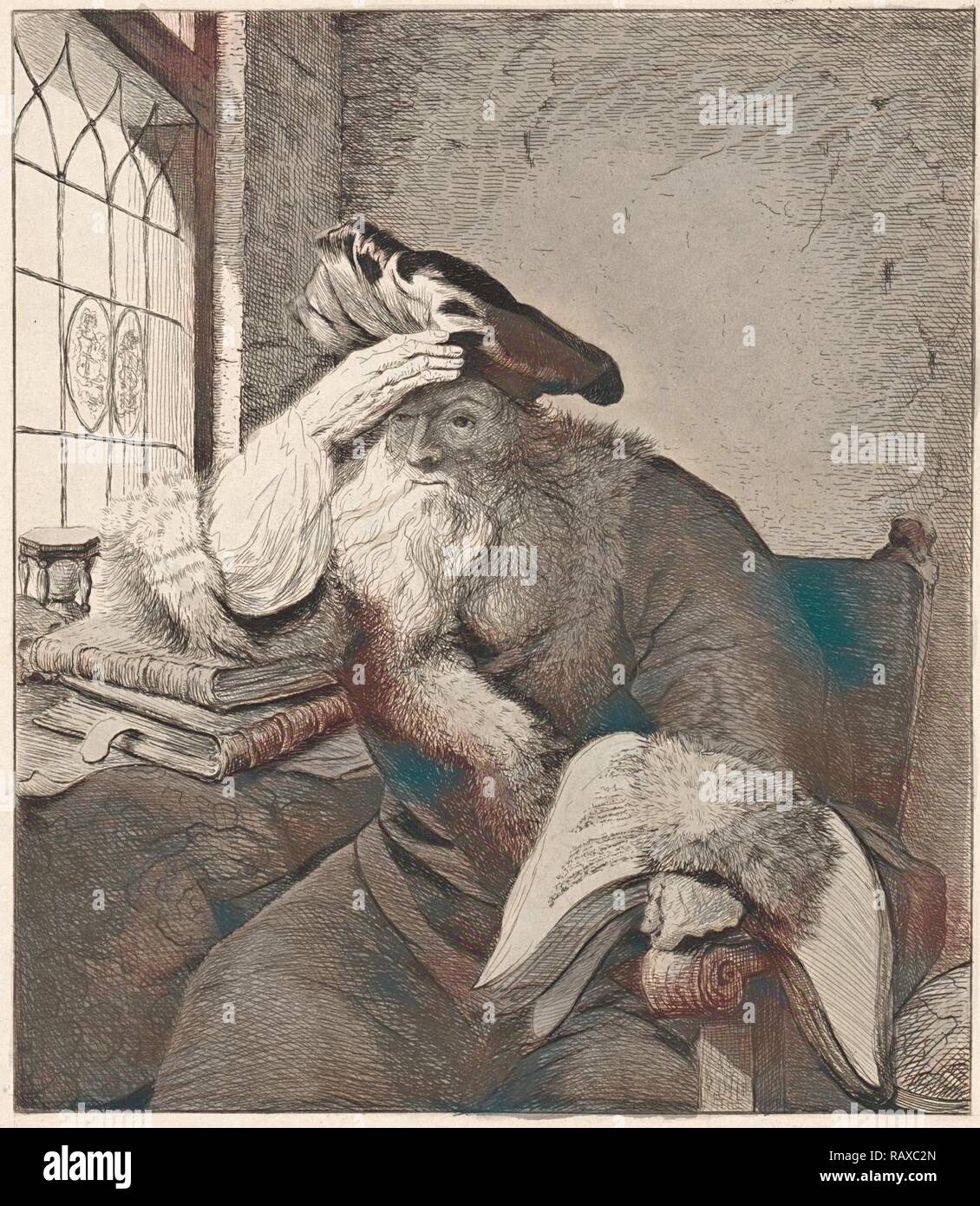 Old man at the window, Diederik Jan Singendonck, Rembrandt Harmensz ...