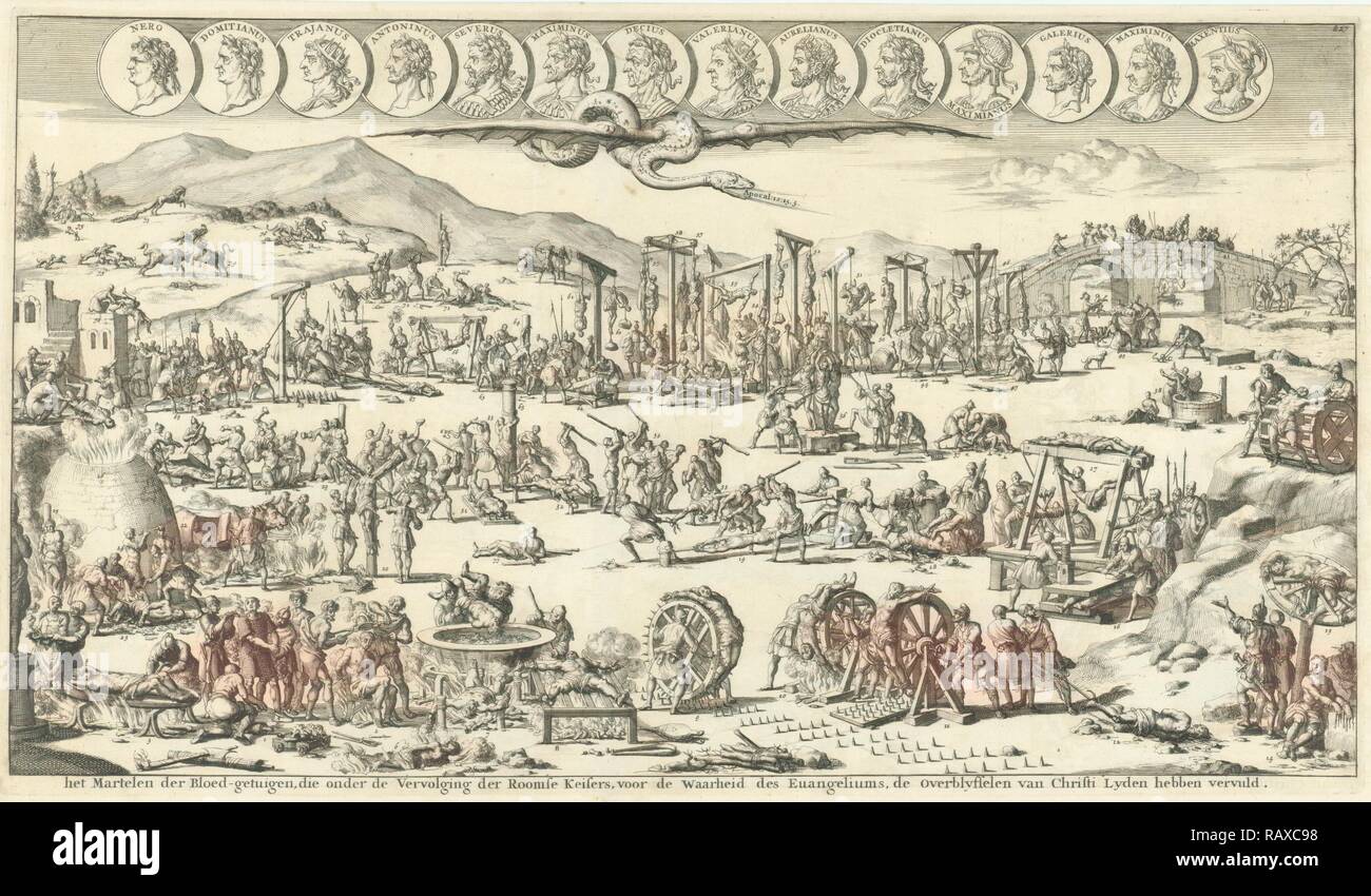 Christian Persecution in Roman times, Jan Luyken, Wilhelmus Goeree (I ...