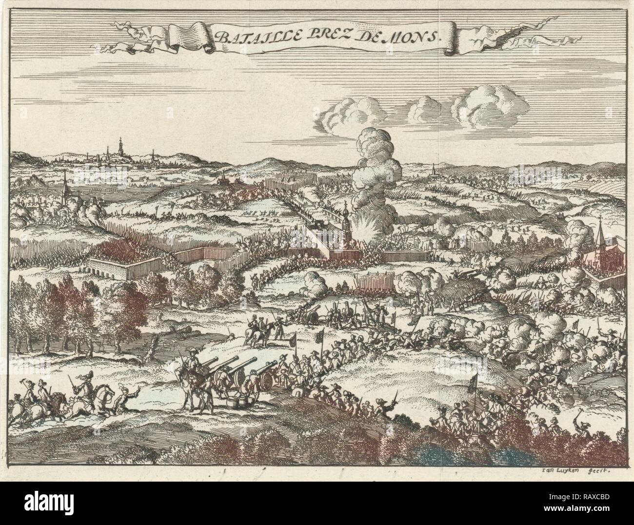 Battle of St Denis, 1678, France, Jan Luyken, Hendrick and Dirk Boom ...