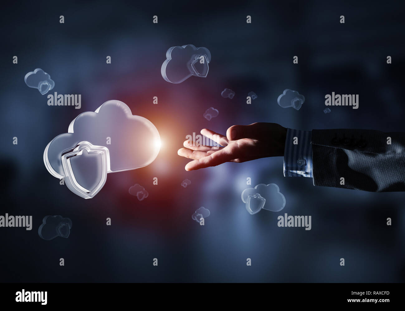 Computer and internet security concept presented by icon cloud Stock ...