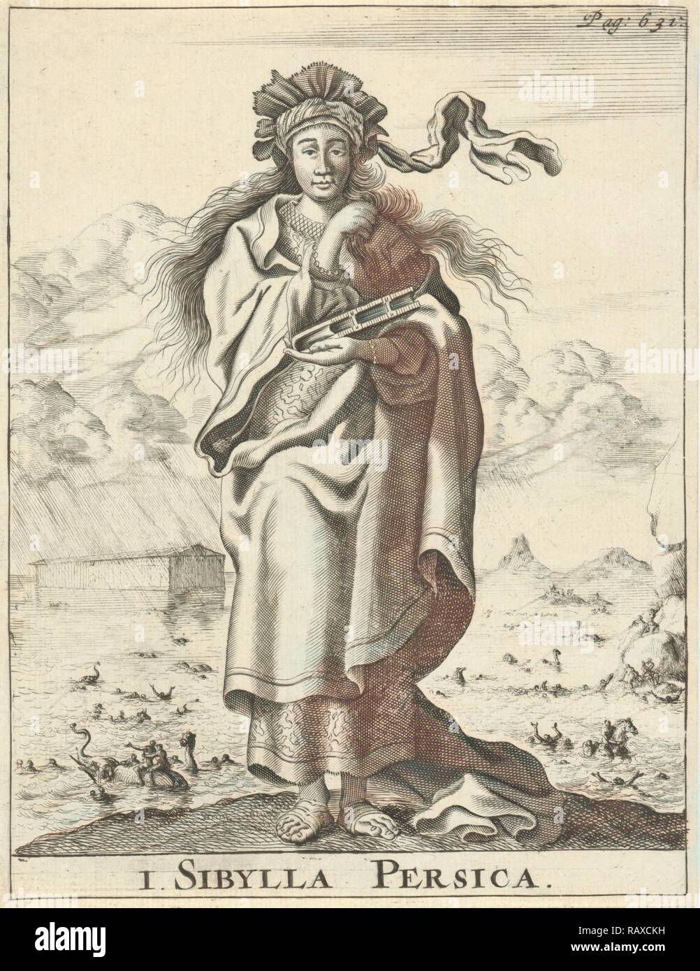 Persian Sibyl, Jan Luyken, Timotheus ten Hoorn, 1684. Reimagined by ...