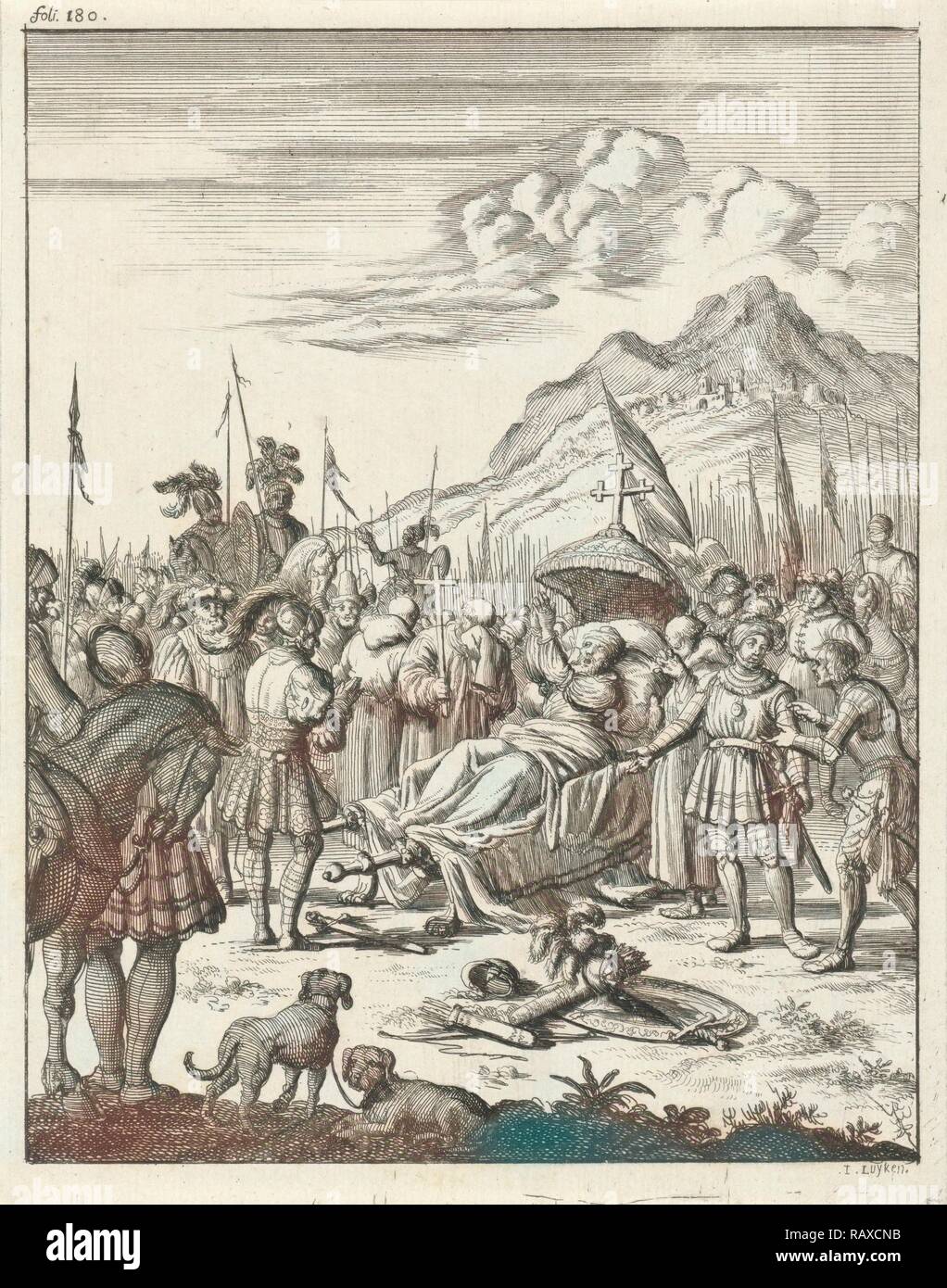 Fulk V, Count of Anjou and King of Jerusalem, dies lying on a stretcher ...
