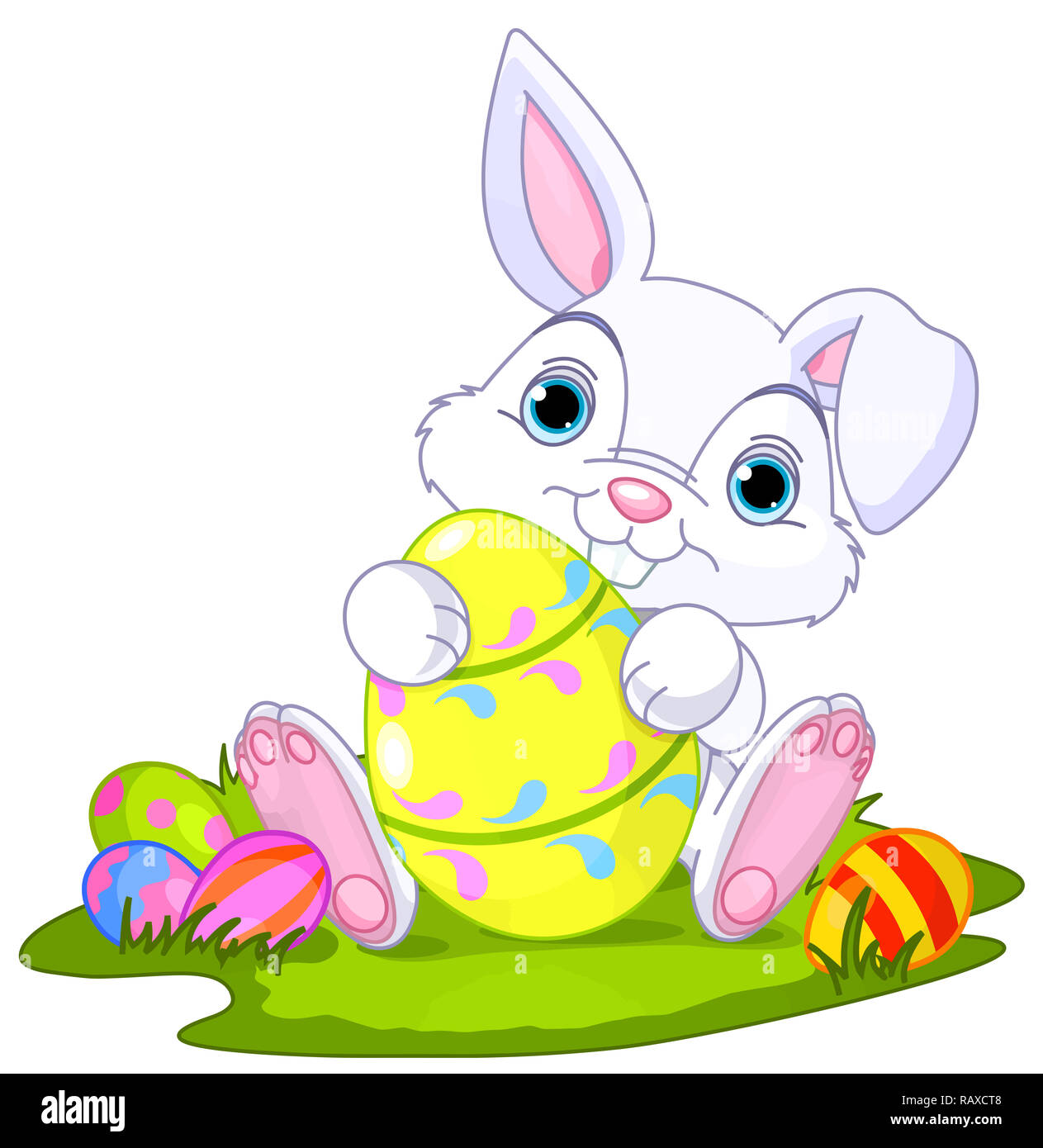 Easter Bunny Eggs Clip Art
