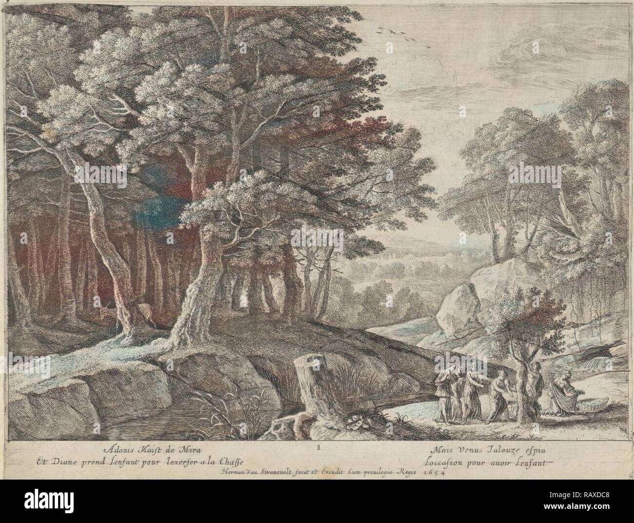 Birth of Adonis, Herman van Swanevelt, 1654. Reimagined by Gibon ...