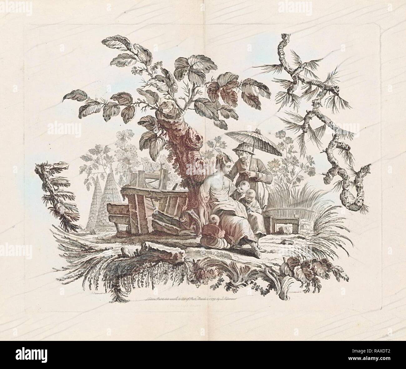 Chinese dwellings and figures, Suite of six prints, a Paris chez Basan ...