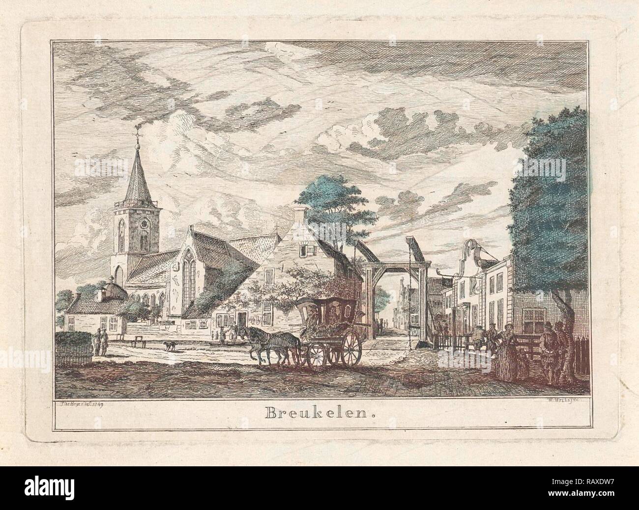 Village of Breukelen, The Netherlands, print maker: Willem Writs, Jan ...