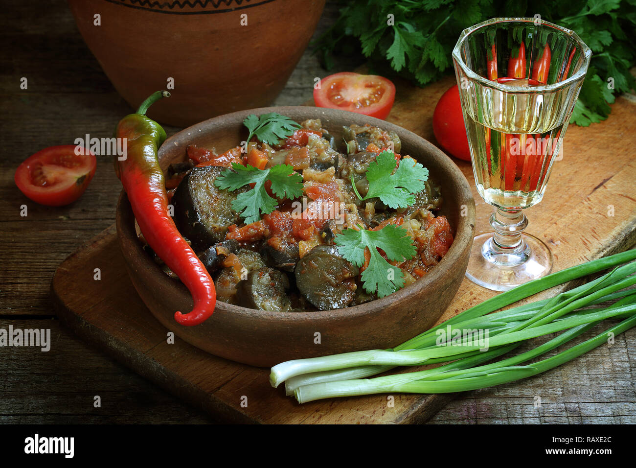 Georgian Eggplant Dish - Ajapsandali Stock Photo - Alamy