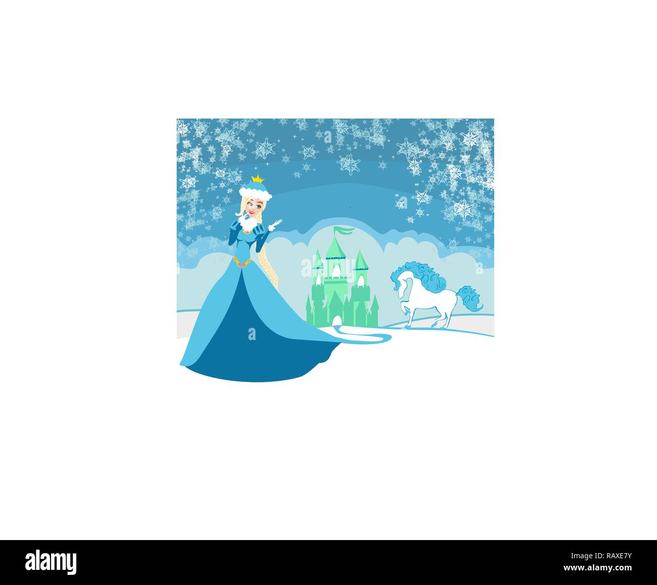 Beautiful winter princess Stock Vector Image & Art - Alamy