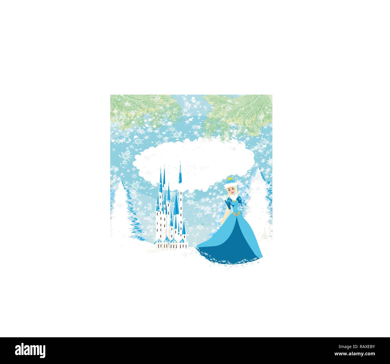 Beautiful winter princess Stock Vector Image & Art - Alamy