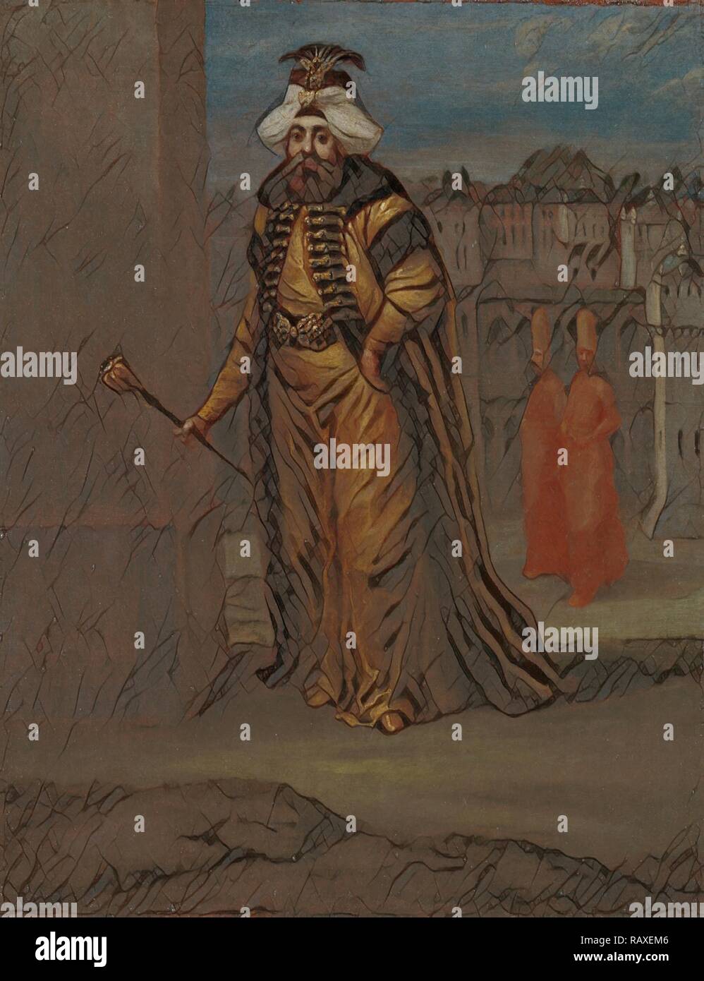 Sultan Mahmud I, Jean Baptiste Vanmour, c. 1730 - c. 1737. Reimagined ...