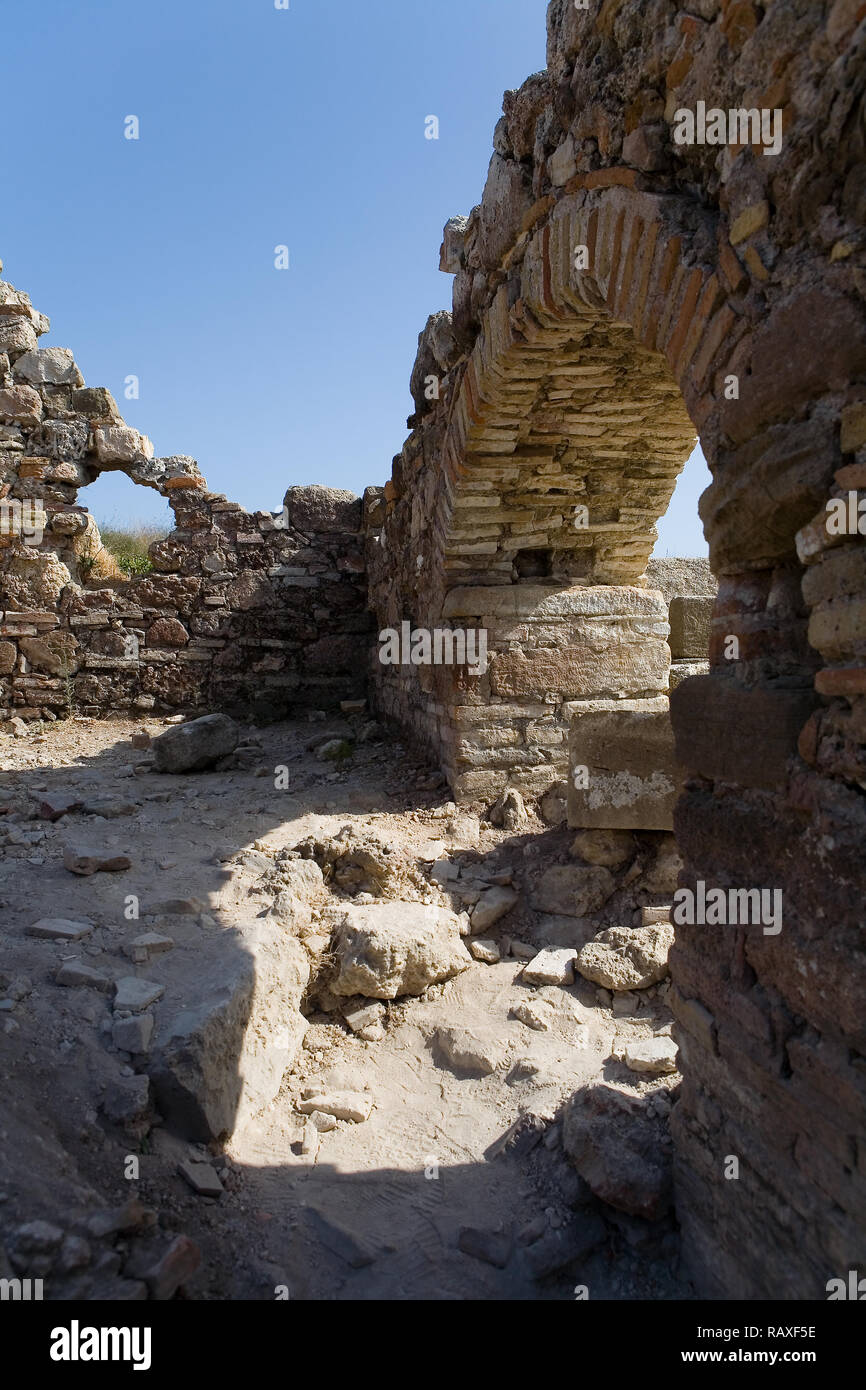 The ruins of the ancient stone city of Side. Turkey Stock Photo - Alamy