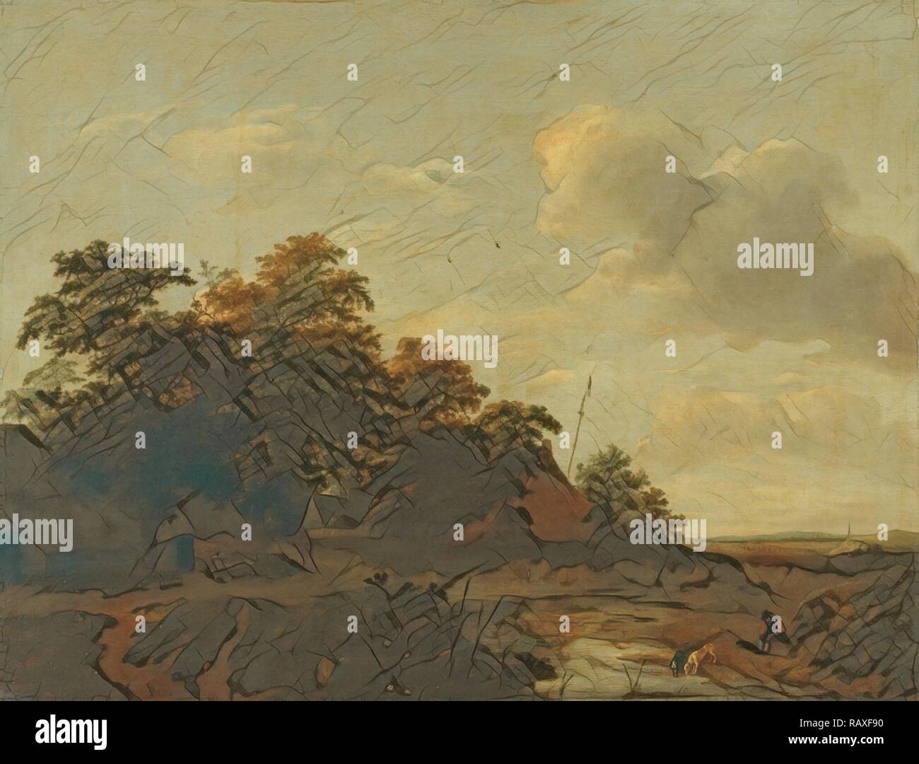 Landscape with a Farm, Jan Vermeer van Haarlem (I), 1648. Reimagined by ...