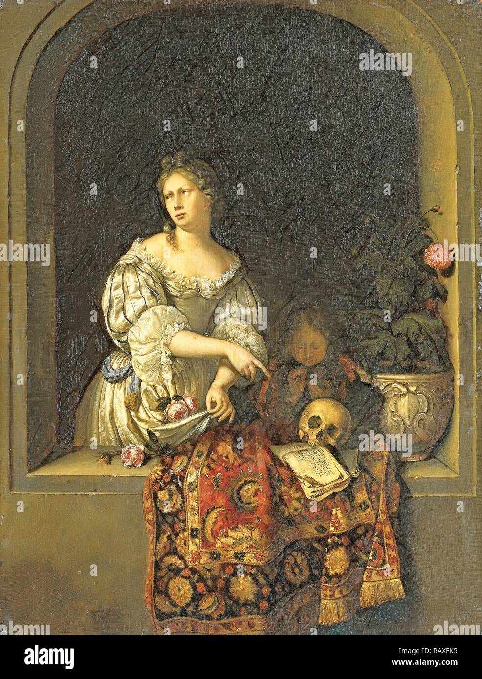 Allegory of Transience, Frans van Mieris (I), 1670 - 1681. Reimagined ...