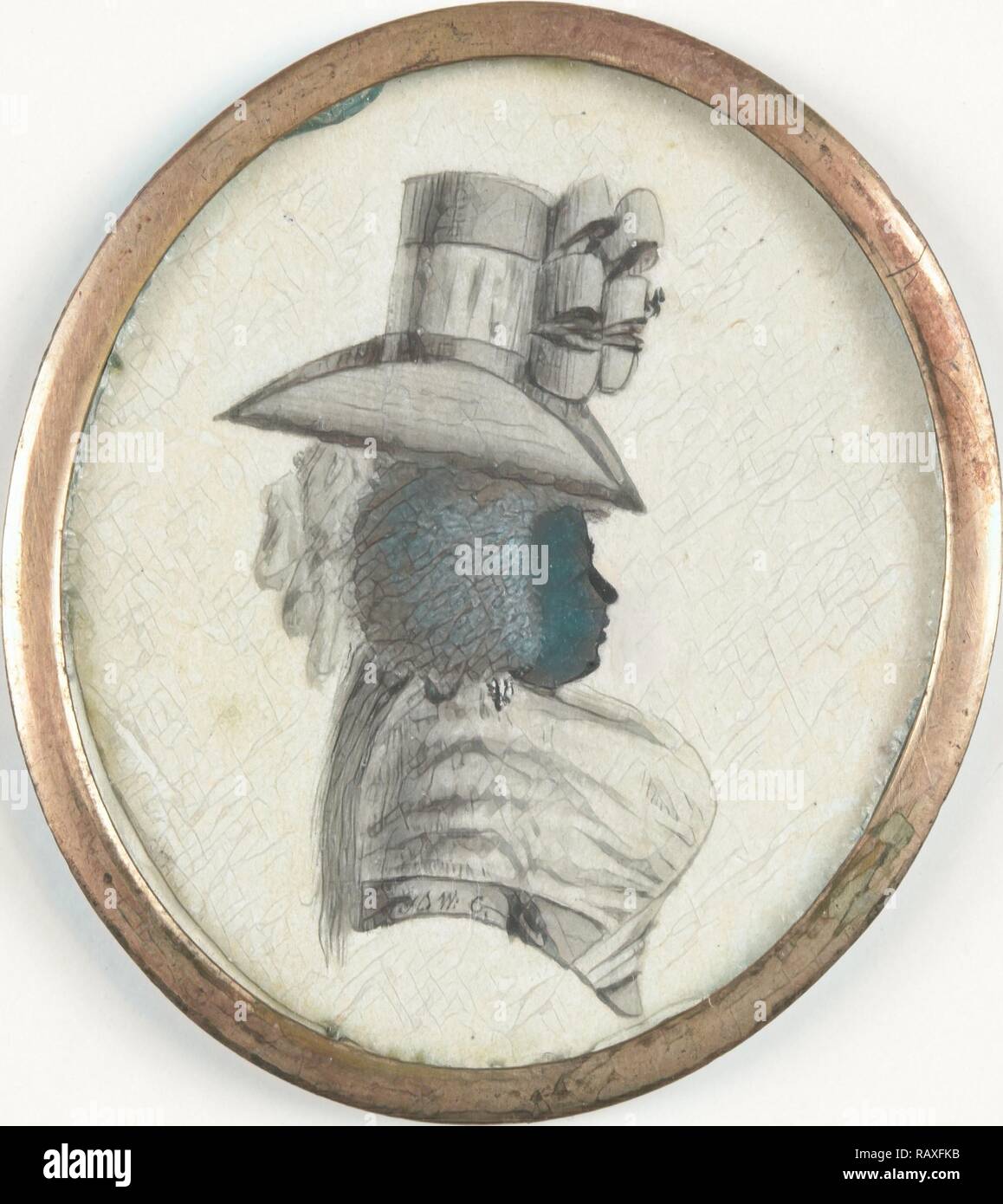 Portrait of a woman, Anonymous, c. 1790. Reimagined by Gibon. Classic ...