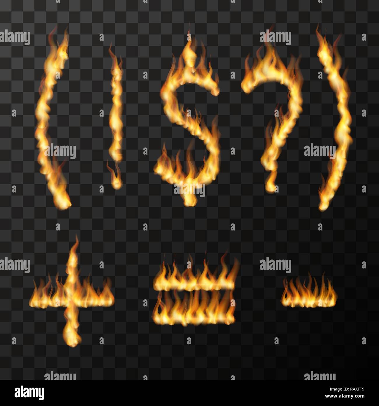 Text letter flames hi-res stock photography and images - Alamy
