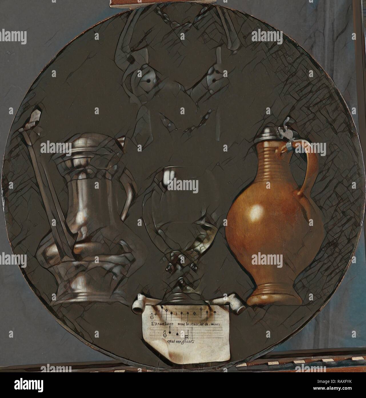 Emblematic Still Life with Flagon, Glass, Jug and Bridle, Johannes ...