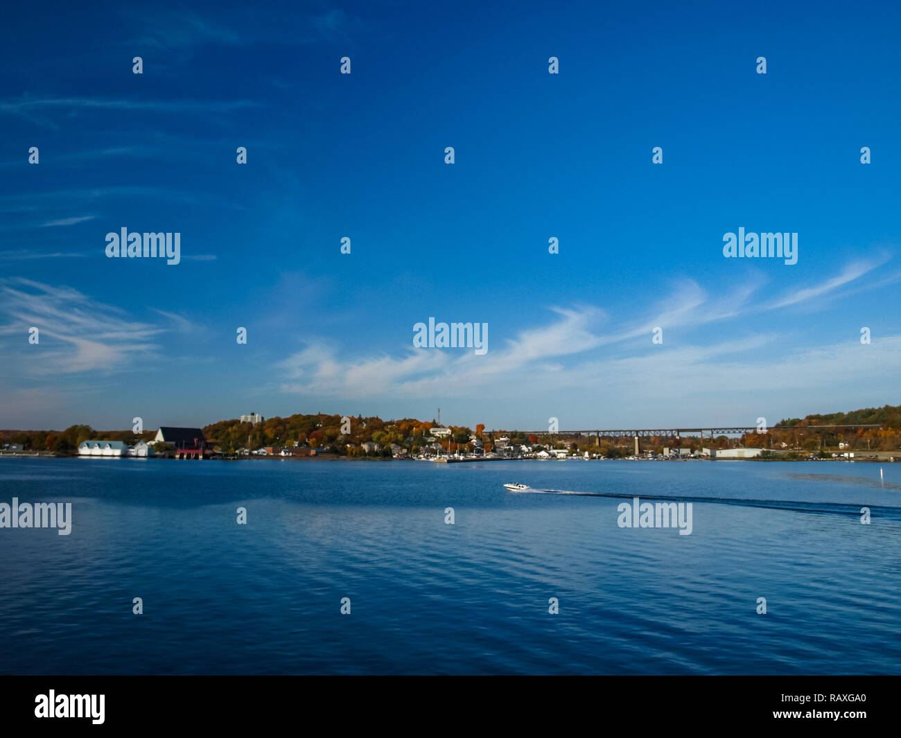 Georgian Bay of Lake Huron, Canada - October 20, 2018: Autumn landscape ...