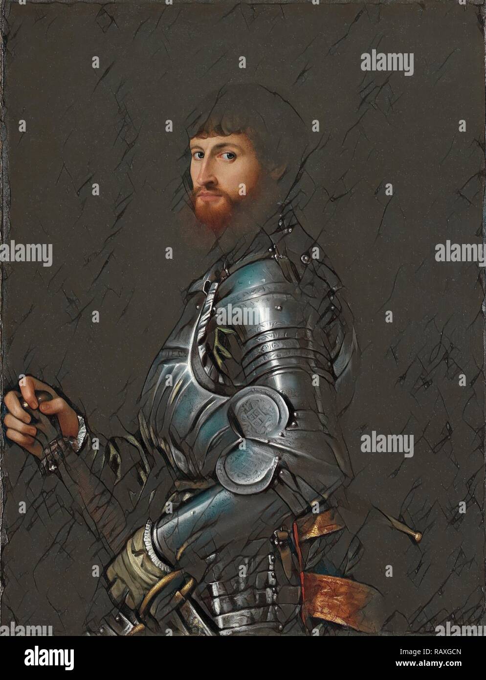 Portrait of a Nobleman in Armor, Anonymous, 1540 - 1560. Reimagined by ...