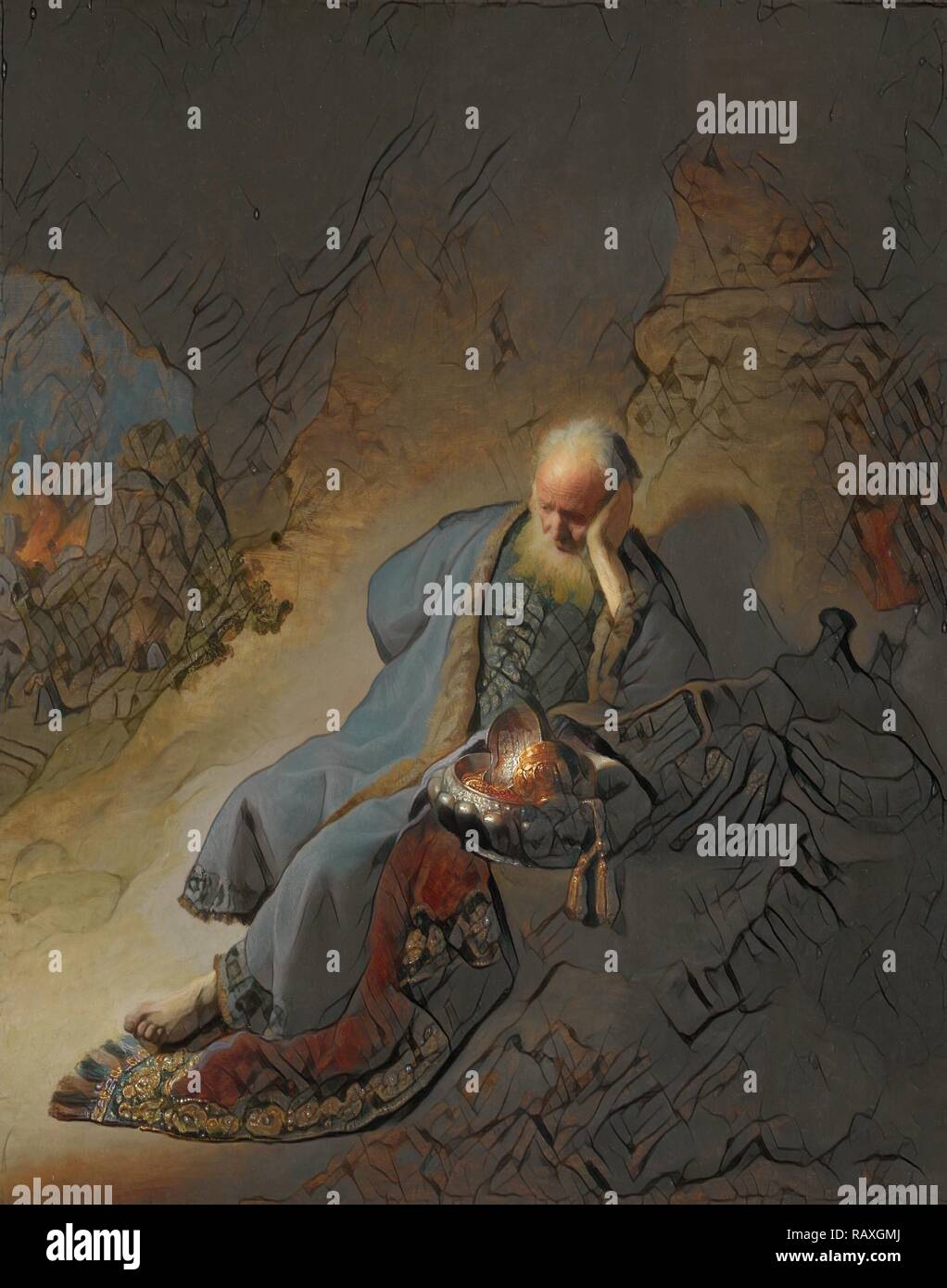 Jeremiah Lamenting the Destruction of Jerusalem, Rembrandt Harmensz ...