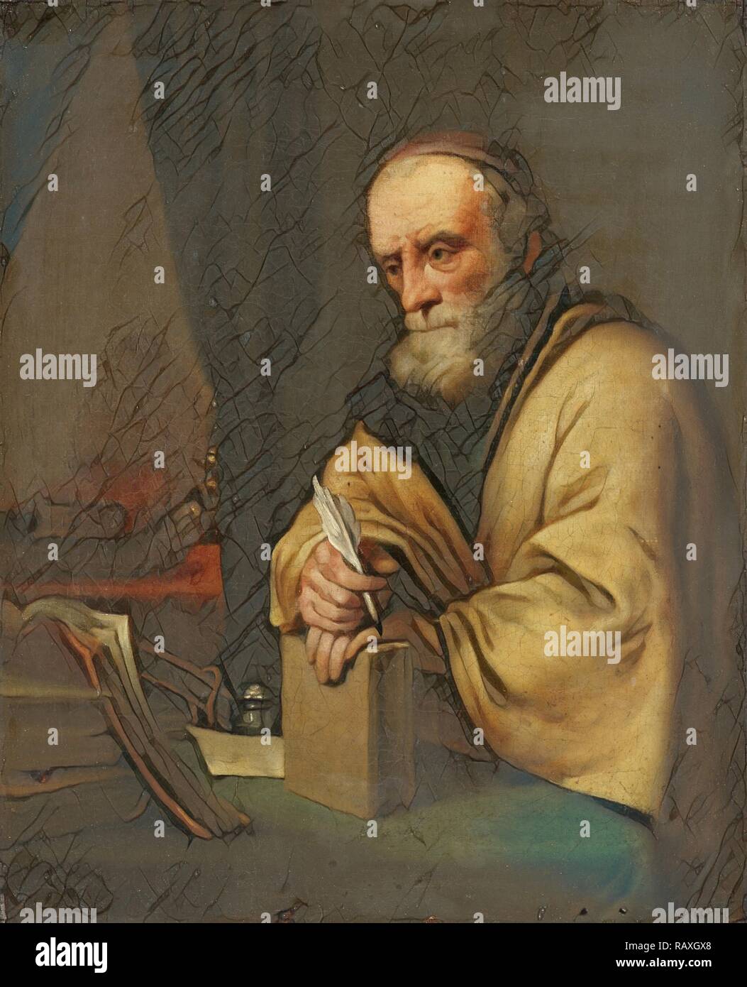 An old scholar, copy after Gottfried Kneller, 1645 - 1672. Reimagined ...