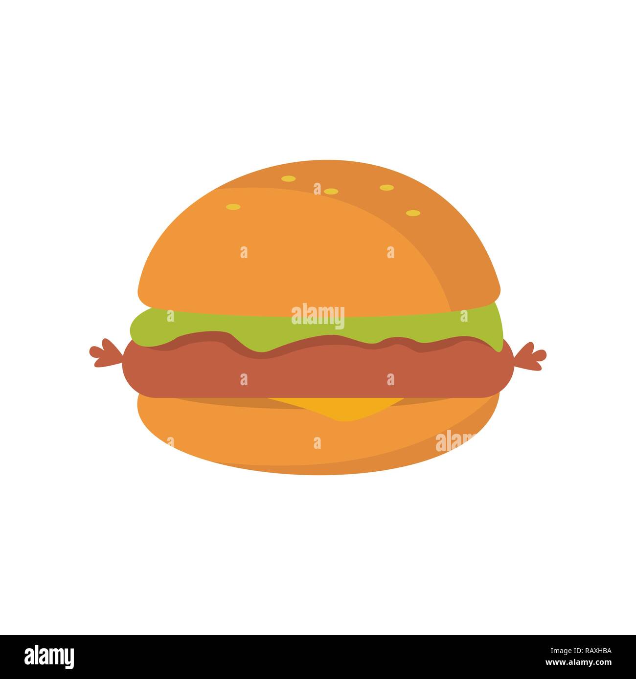 Burger icon on white background for graphic and web design, Modern ...