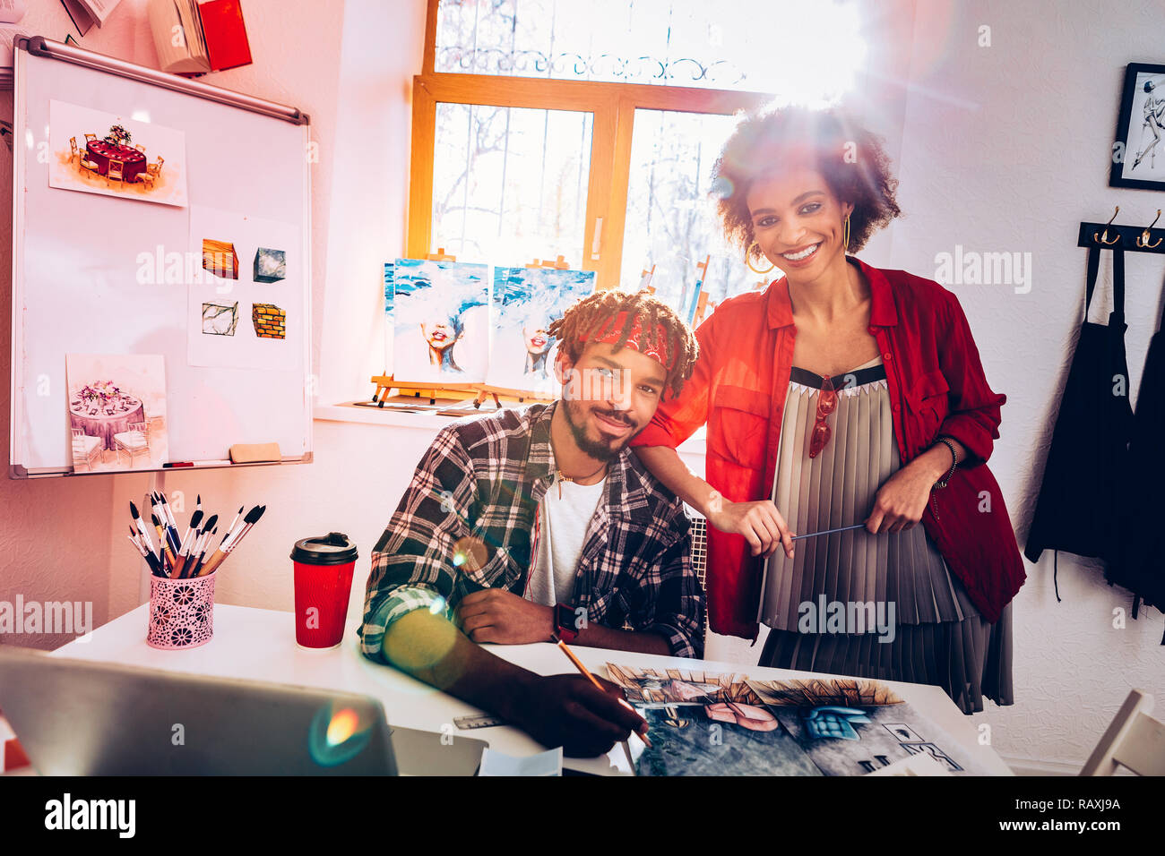 Cheerful female designers working hi-res stock photography and images ...