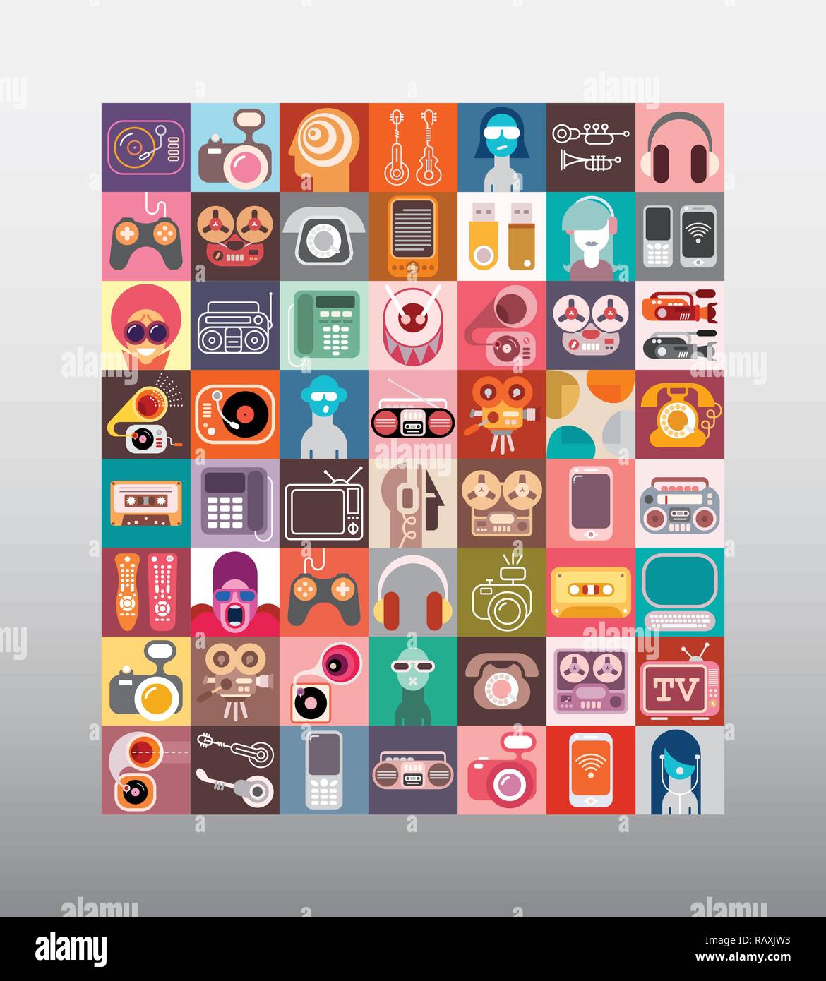 Electronic Devices vector icon set Stock Vector Image & Art - Alamy