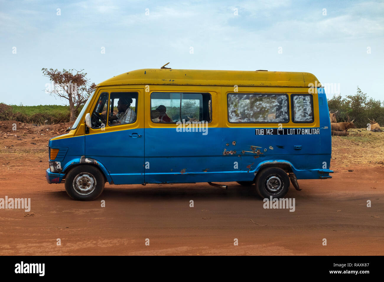 Bissau, Republic of Guinea-Bissau - February 6, 2018: Street scene in ...