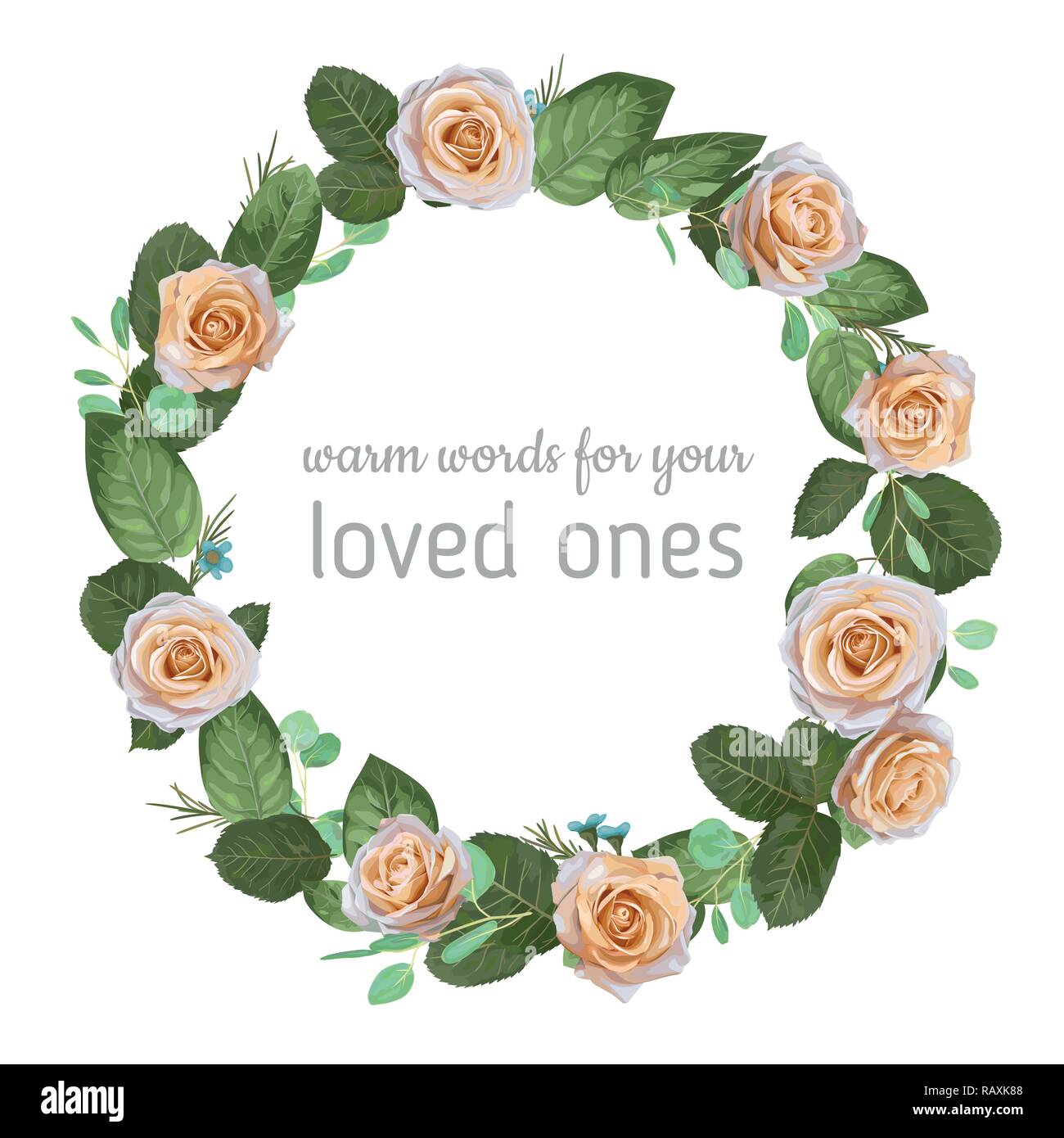 Cream green flowers Stock Vector Images - Alamy