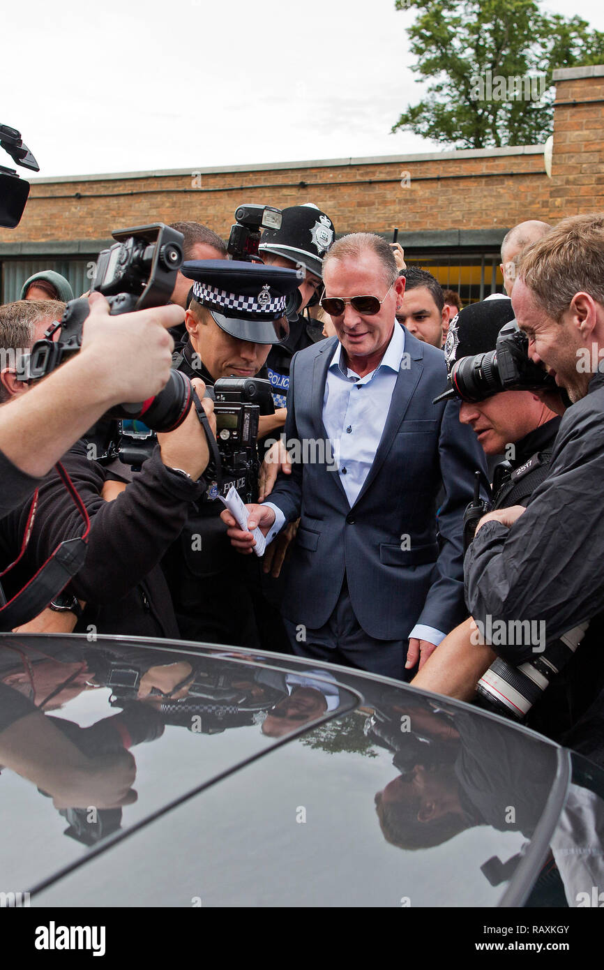 Paul Gascoigne leaves Stevenage Magistrates Court in Stevenage on 05 ...