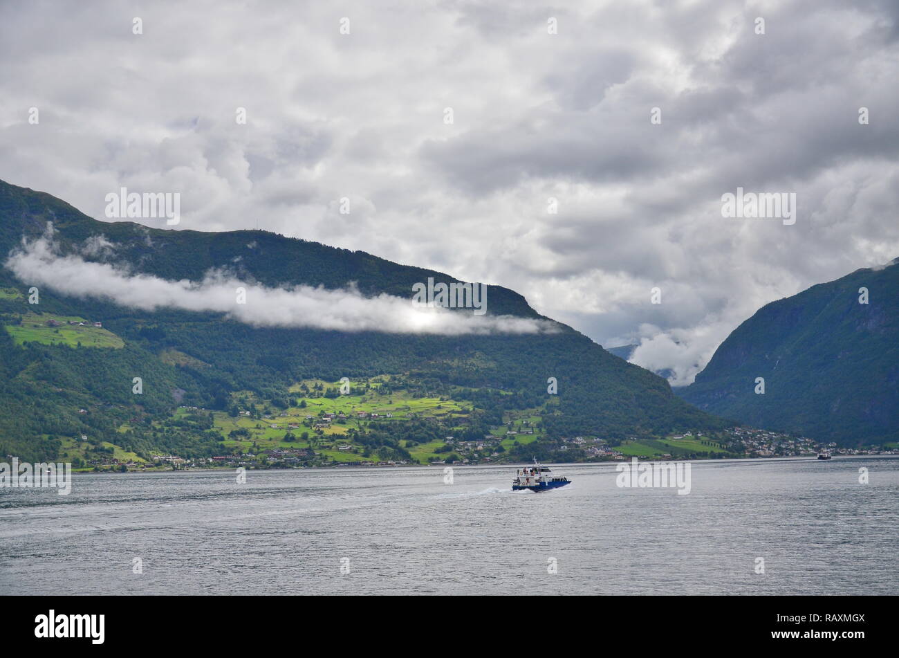 landscape of sognefjord and aurlandsfjord in norway Stock Photo - Alamy