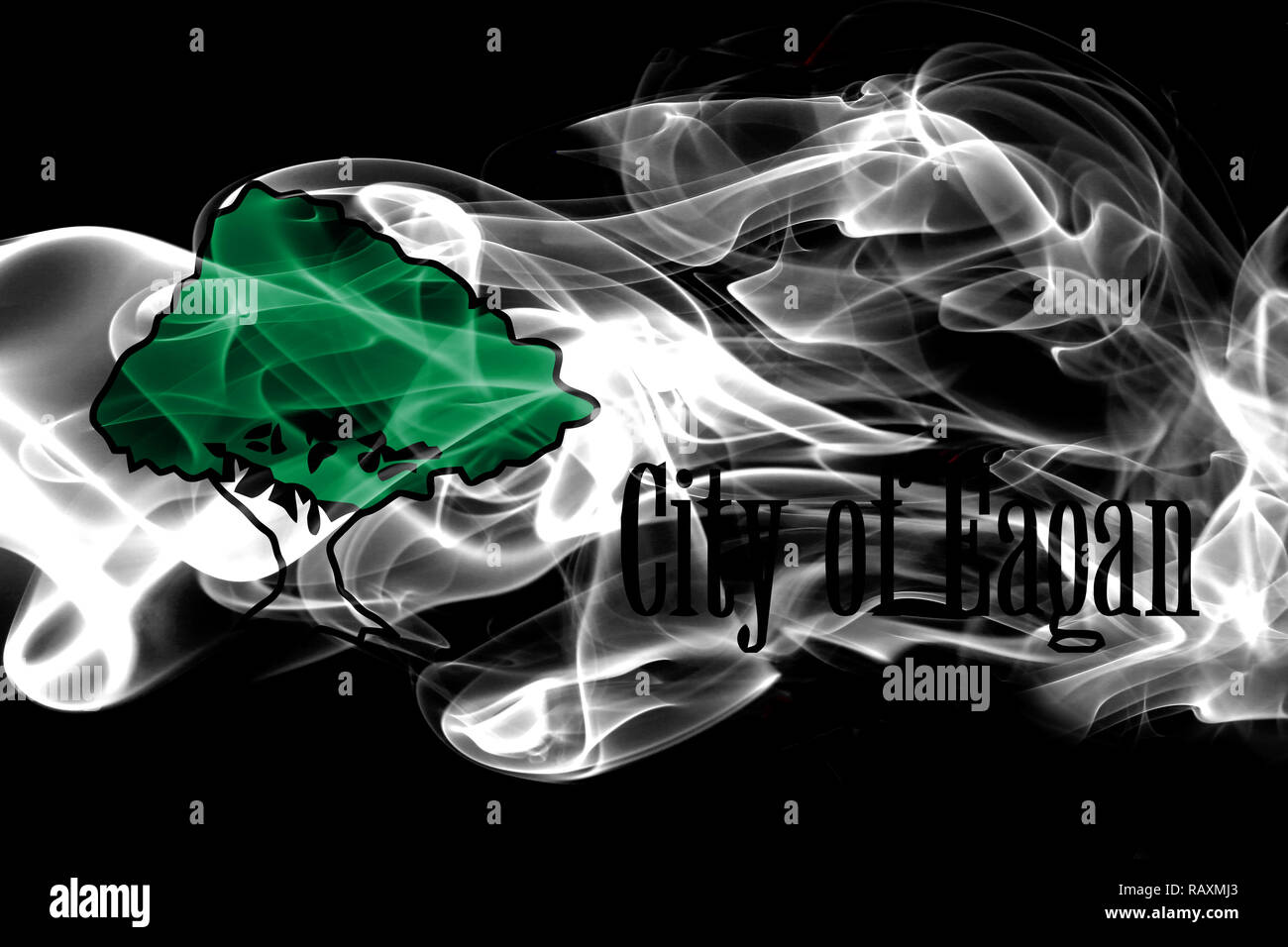 Eagan city smoke flag, Minnesota State, United States Of America Stock ...