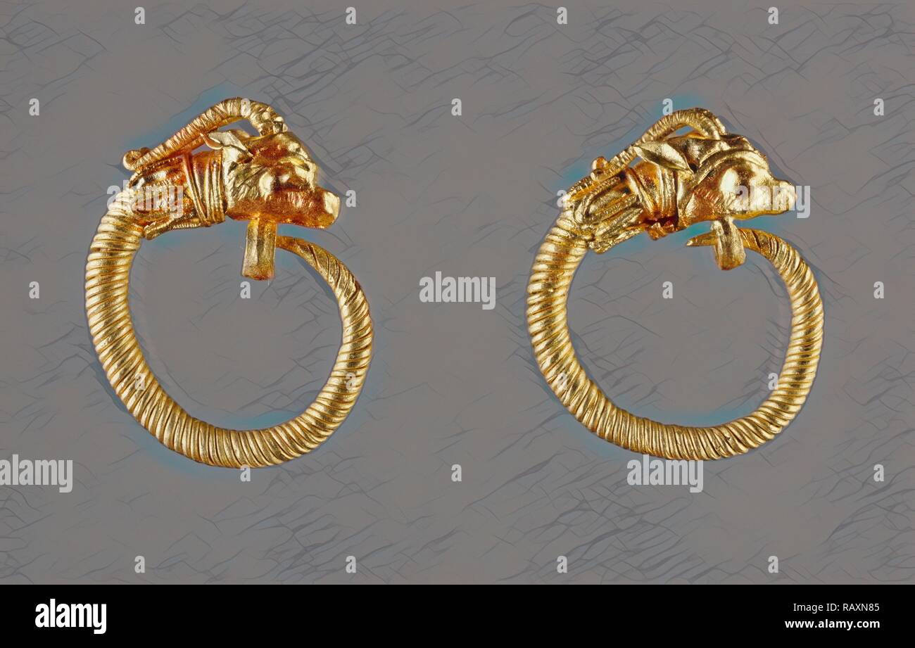 Hoop earrings antelope head finials hi-res stock photography and images ...