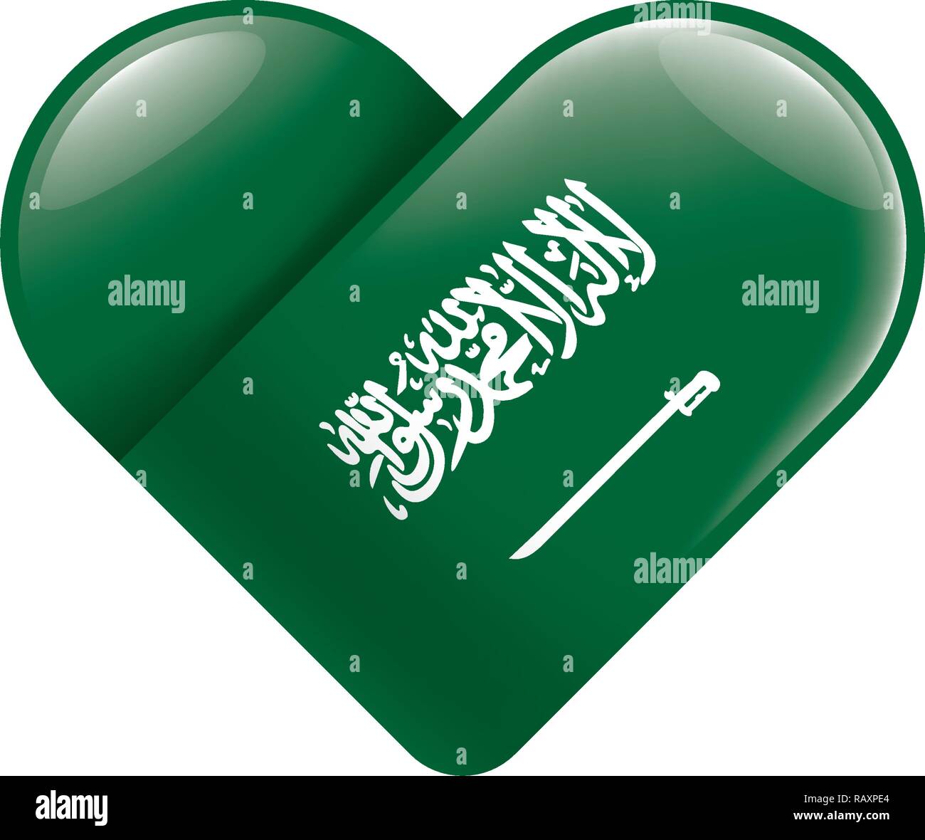 Saudi Arabia flag, vector illustration on a white background Stock ...