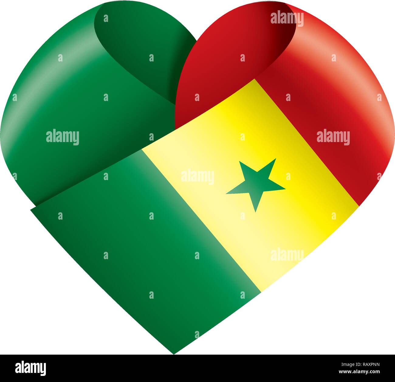 Senegal flag, vector illustration on a white background Stock Vector ...