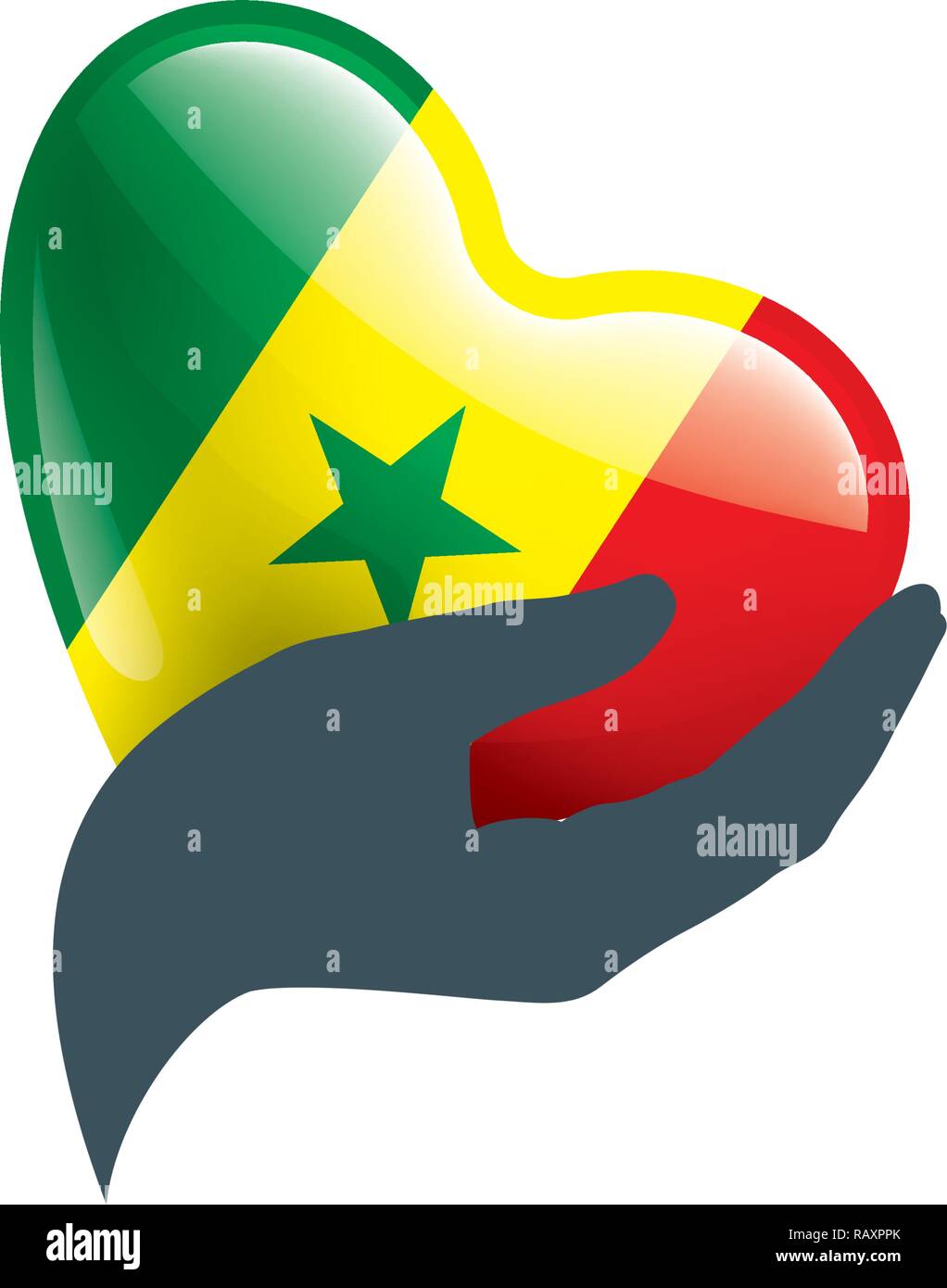 Senegal flag, vector illustration on a white background Stock Vector ...