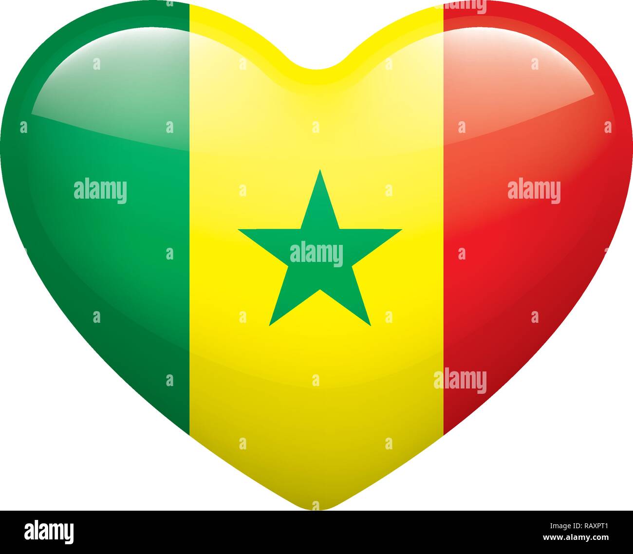 Senegal flag, vector illustration on a white background Stock Vector ...